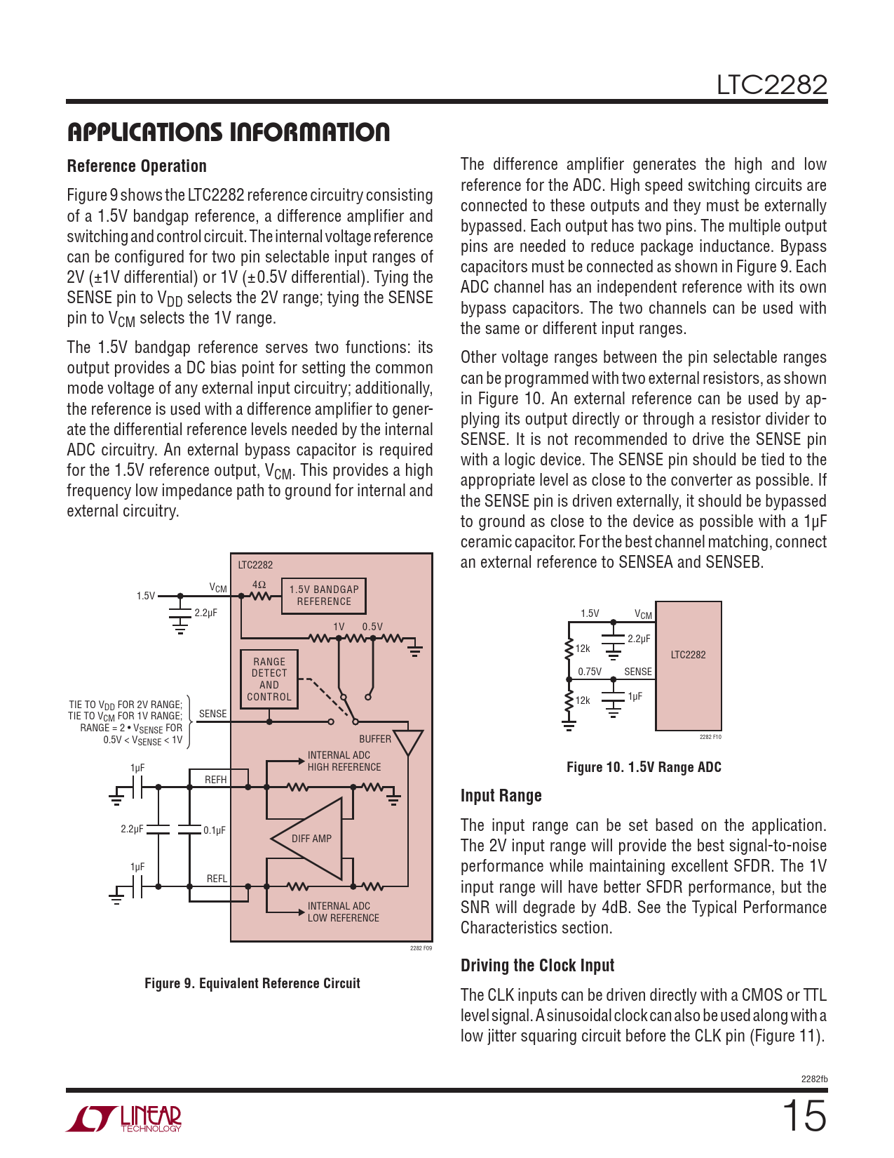 APPLICATIONS INFORMATION. Reference Operation. Figure 10. 1.5V Range ...