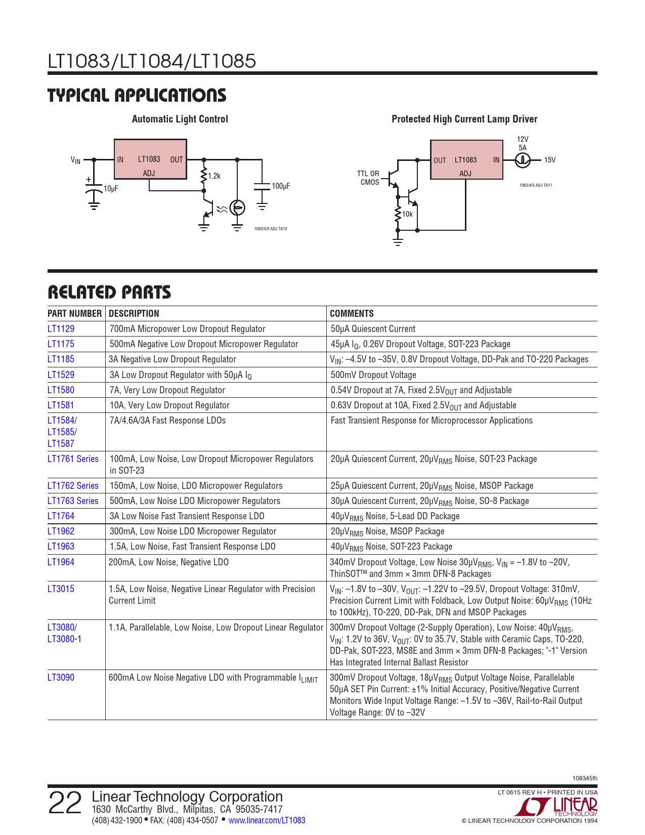 Lt1761 Datasheet And Product Info Analog Devices