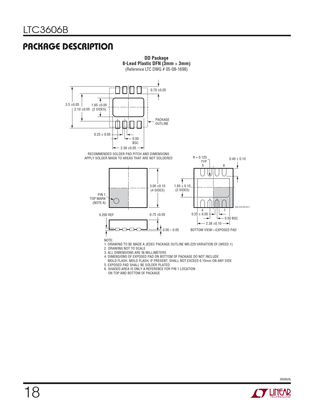 PACKAGE DESCRIPTION. DD Package. 8-Lead Plastic DFN (3mm. 3mm ...