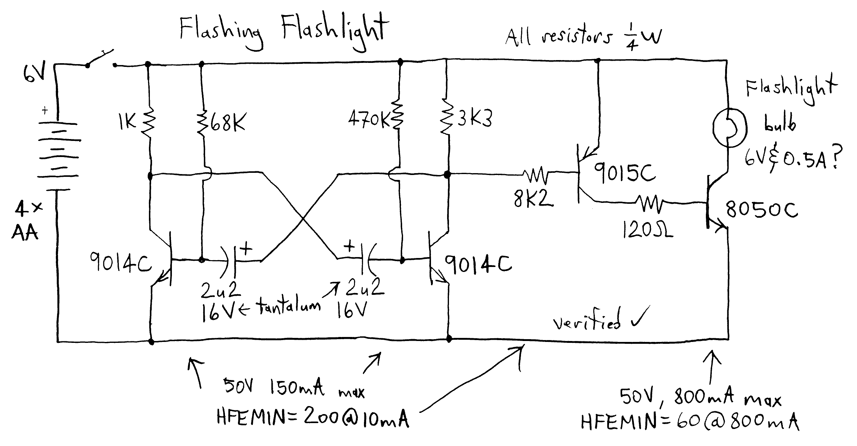 Flashlight Circuit Diagram